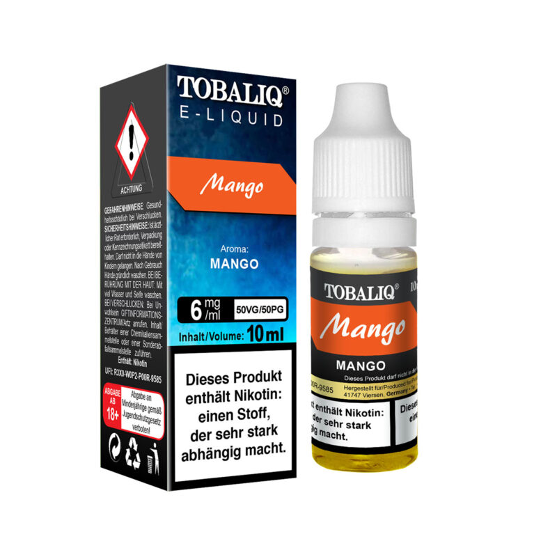 TOBALIQ E-Liquid – 6mg Nikotin – Mango • TOBALIQ - E-Zigaretten, E ...